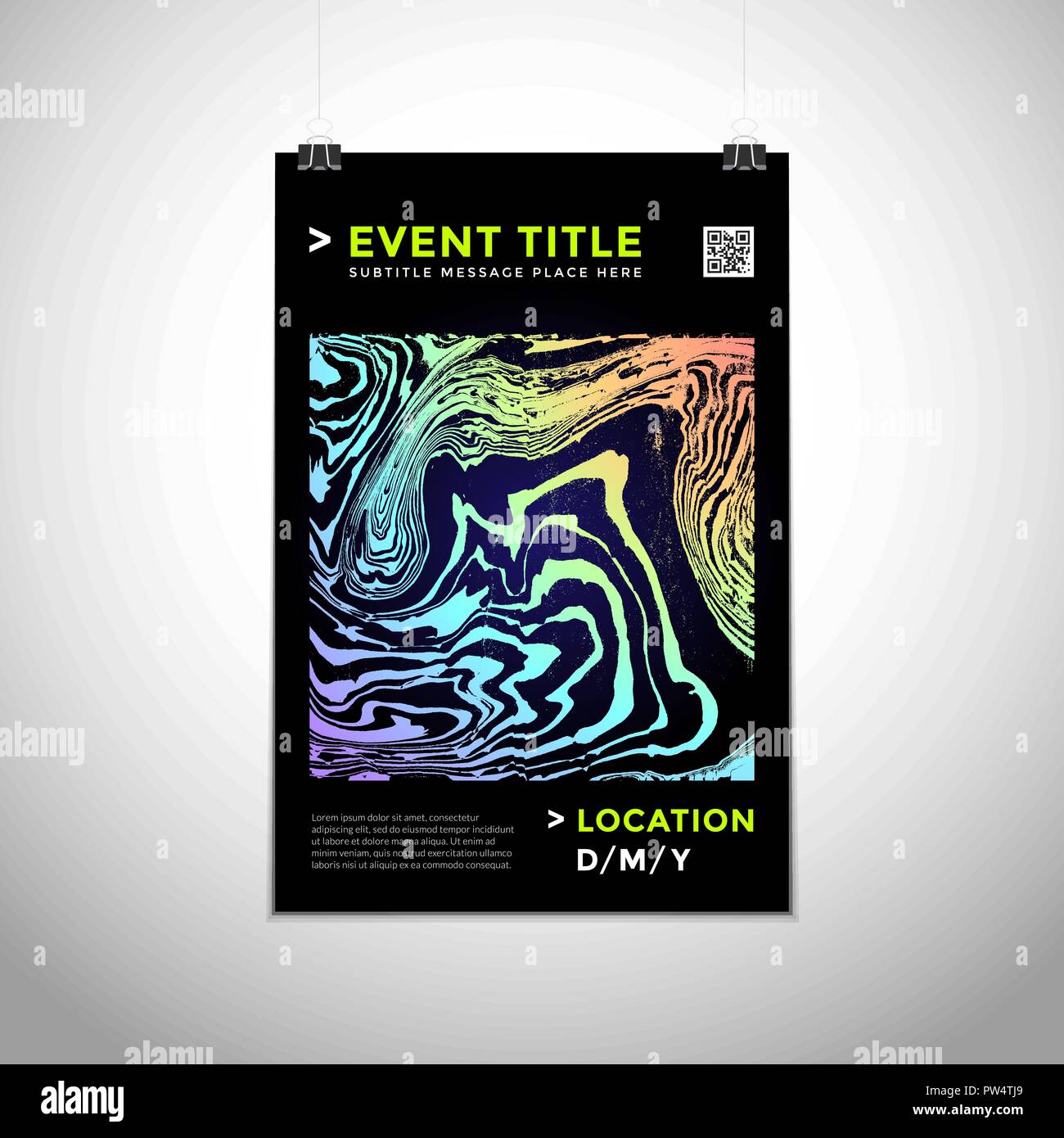 vector vibrant gradient colors abstract shapes dynamic modern poster ...