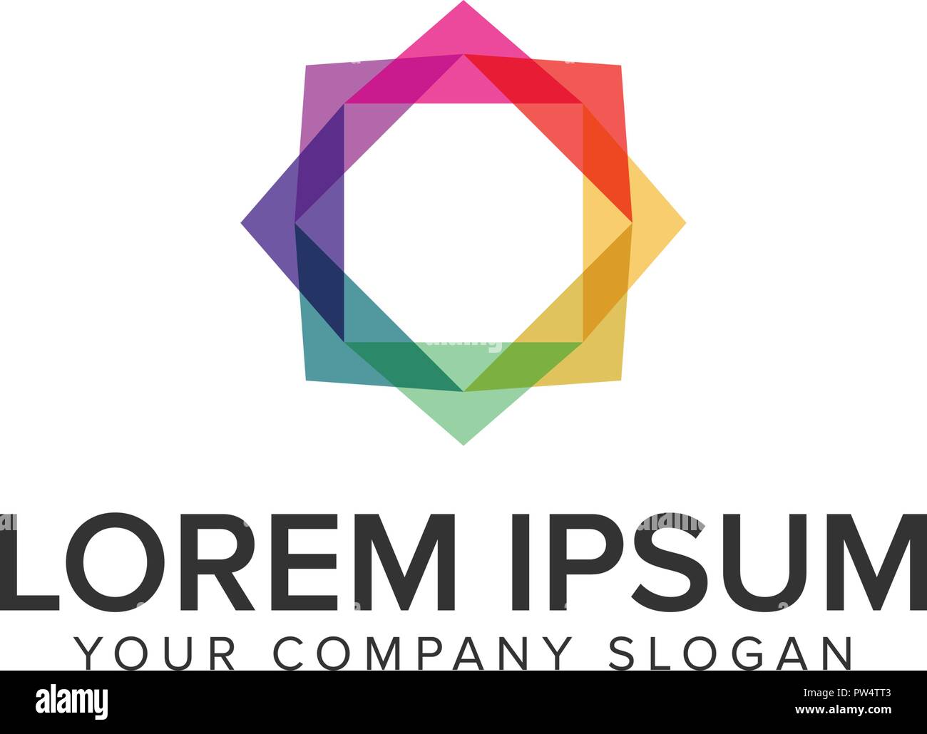 Circle square logo element hi-res stock photography and images - Alamy