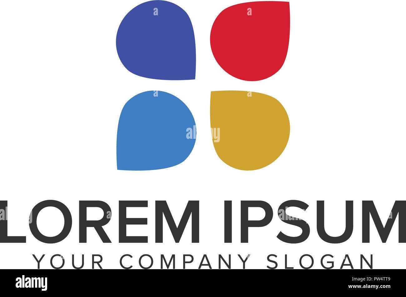 abstract four color logo Stock Vector Image & Art - Alamy