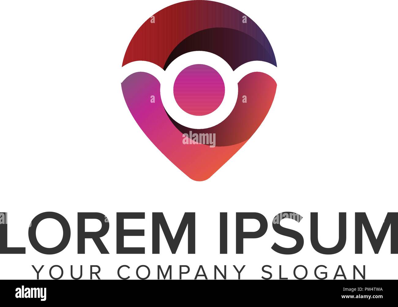 Isolated 3d map pin Stock Vector Images - Alamy