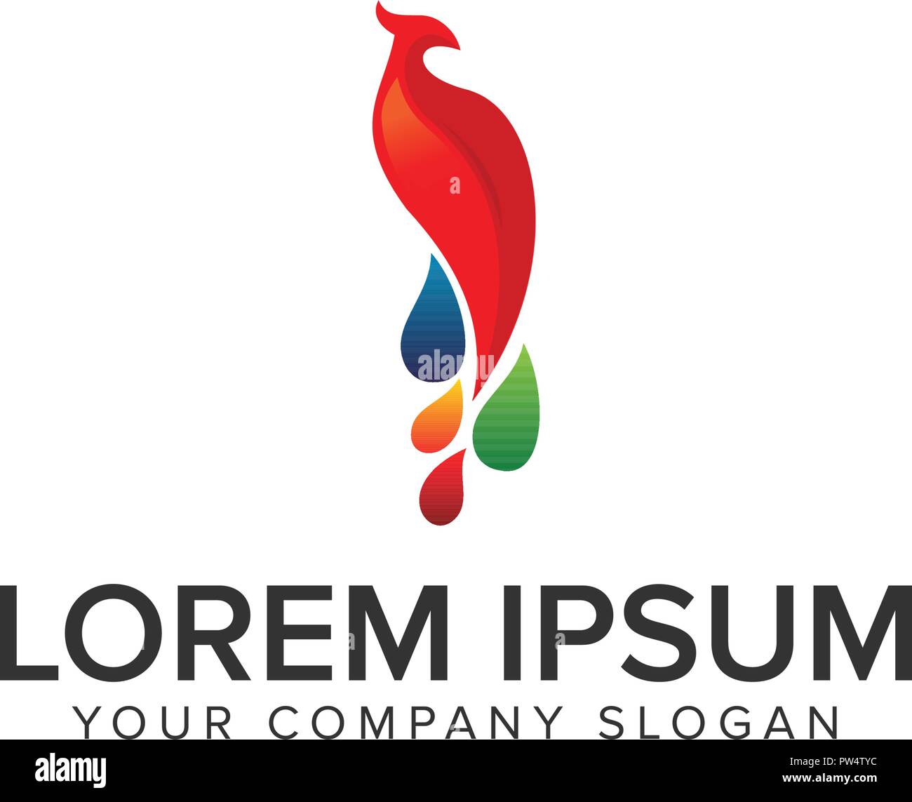 Phoenix bird logo hi-res stock photography and images - Alamy