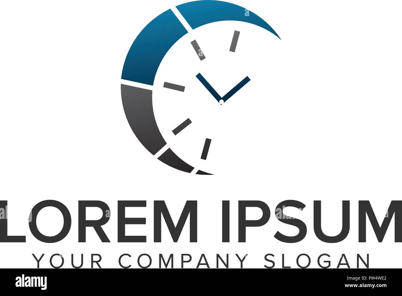 clock time logo Stock Vector Image & Art - Alamy