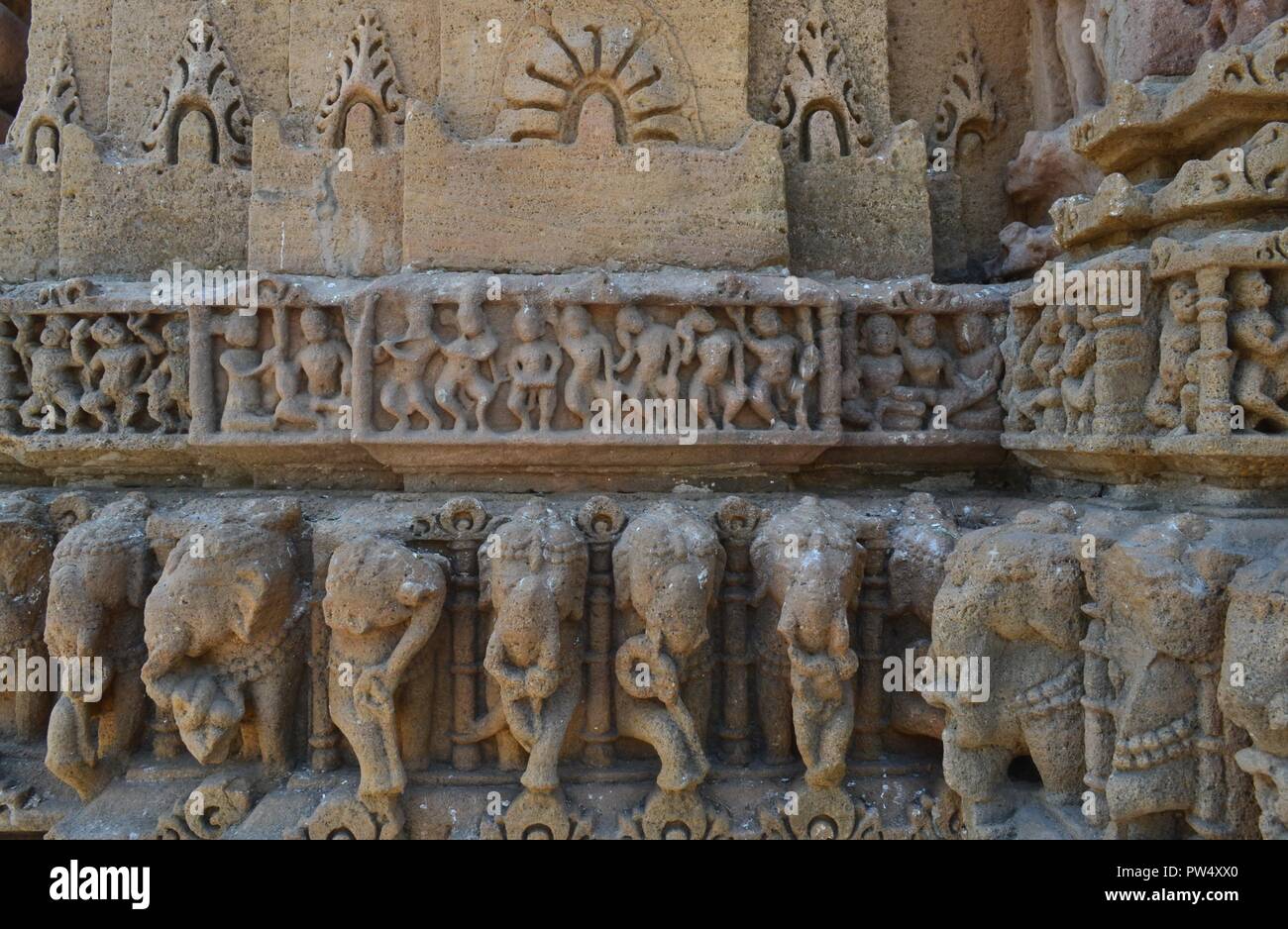 Architectural details of The Sun Temple dedicated to the Sun God, built ...