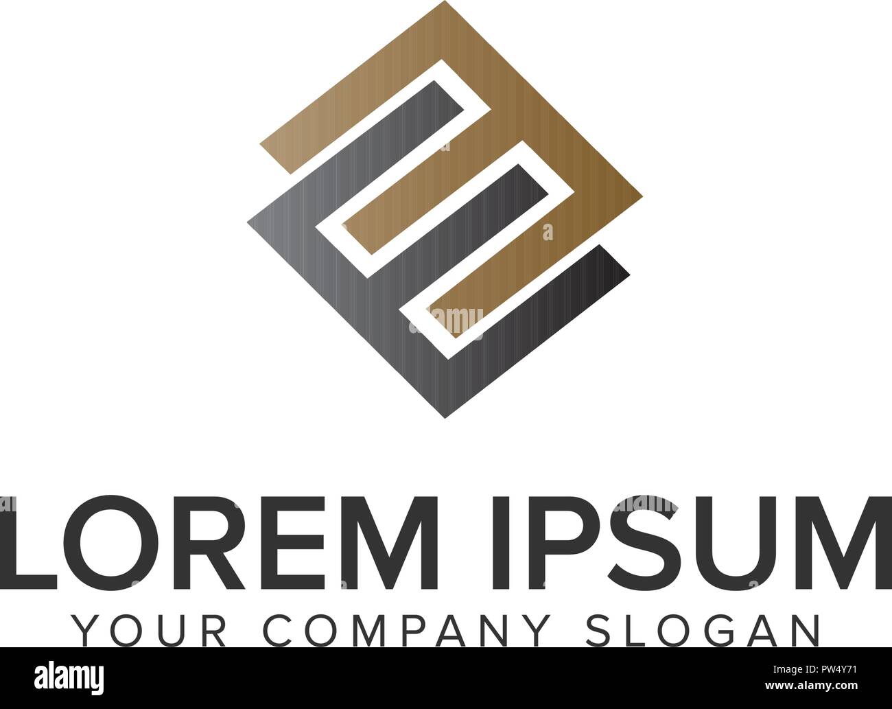 letter E double logo design concept template. fully editable vector ...