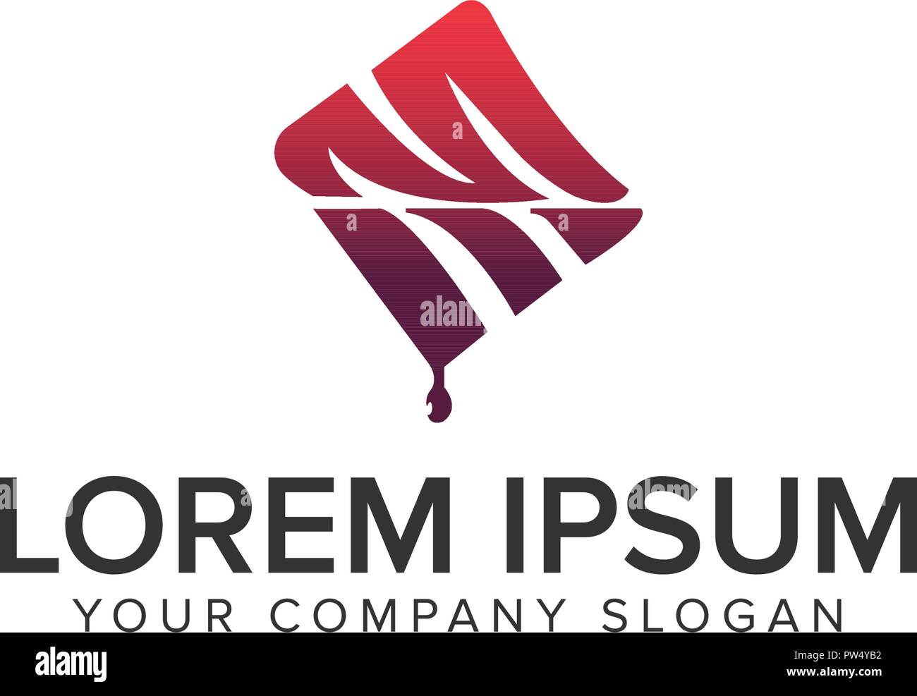 Letter M melt logo design concept template. fully editable vector Stock ...