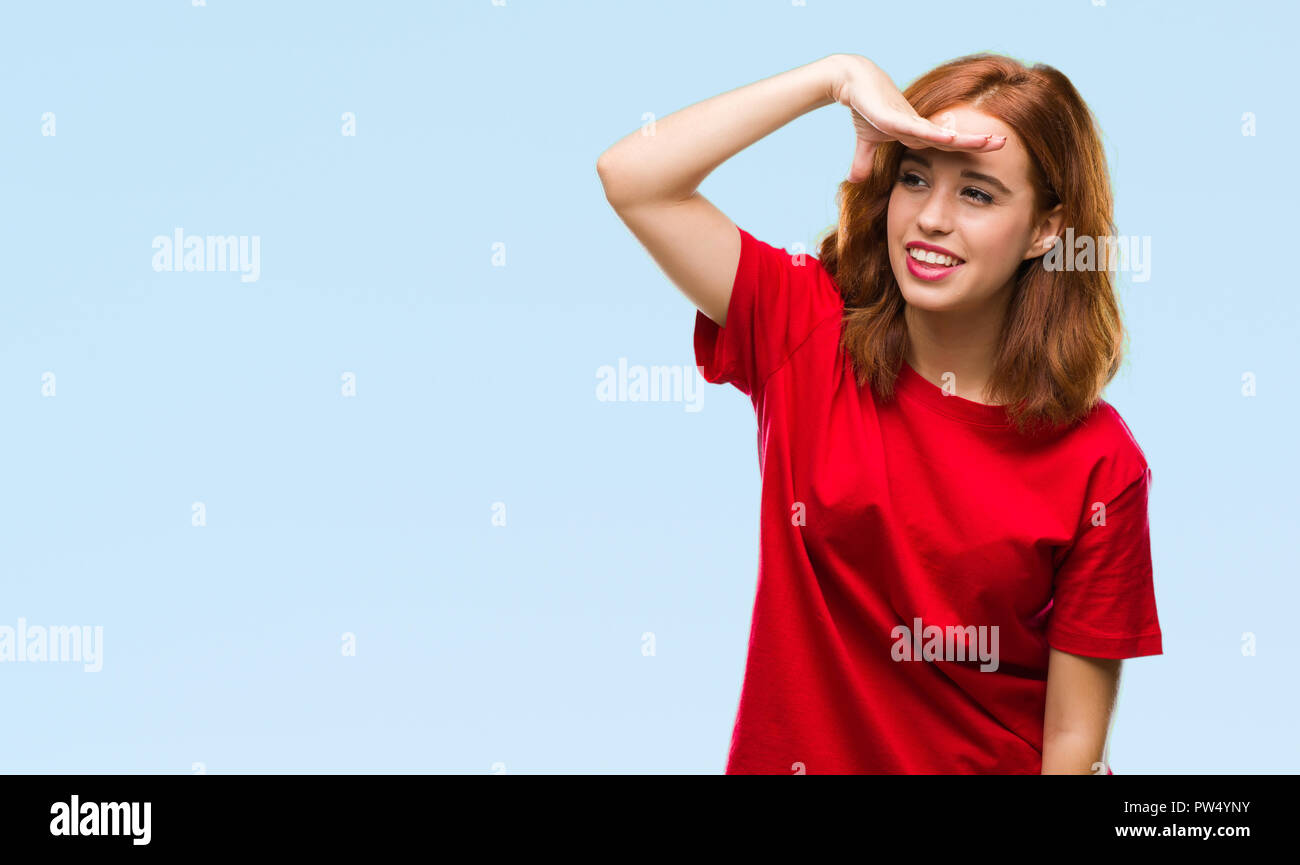 Young beautiful woman over isolated background very happy and smiling ...