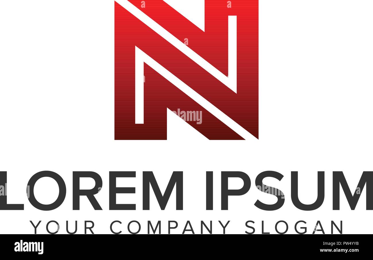 Letter N creative unique logo design concept template. fully editable ...