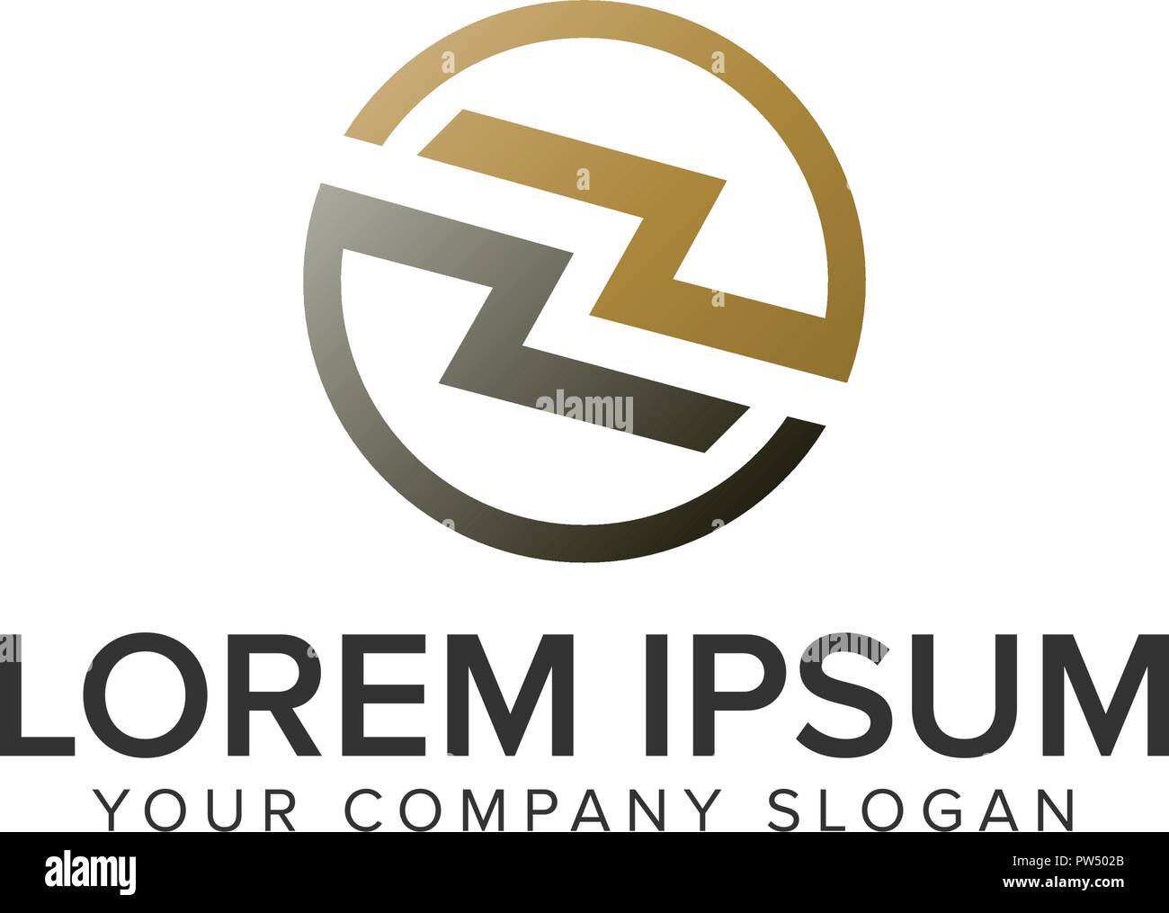 Letter Z circle logo design concept template. fully editable vector ...