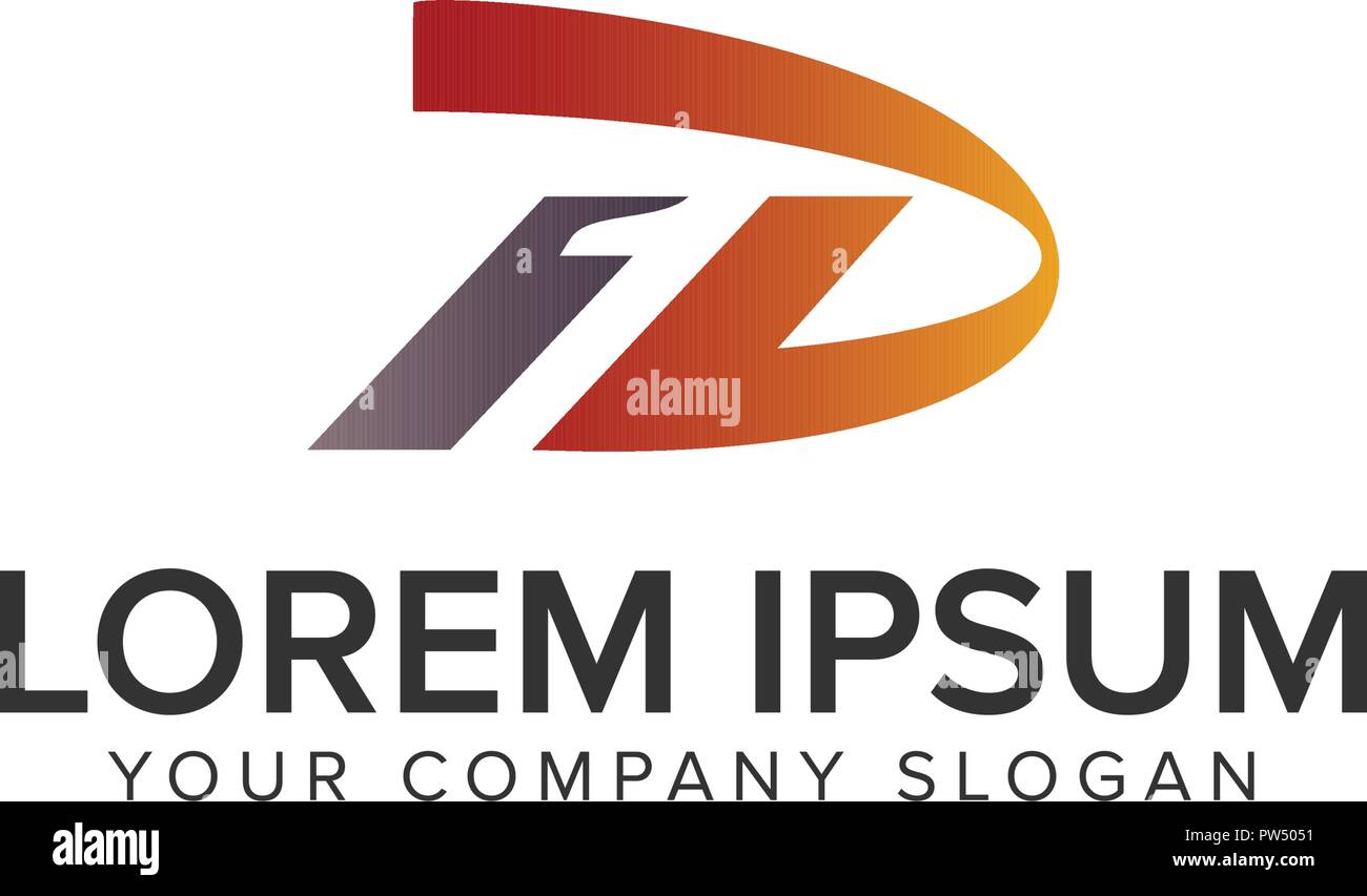 Letter D logo design concept template. fully editable vector Stock ...