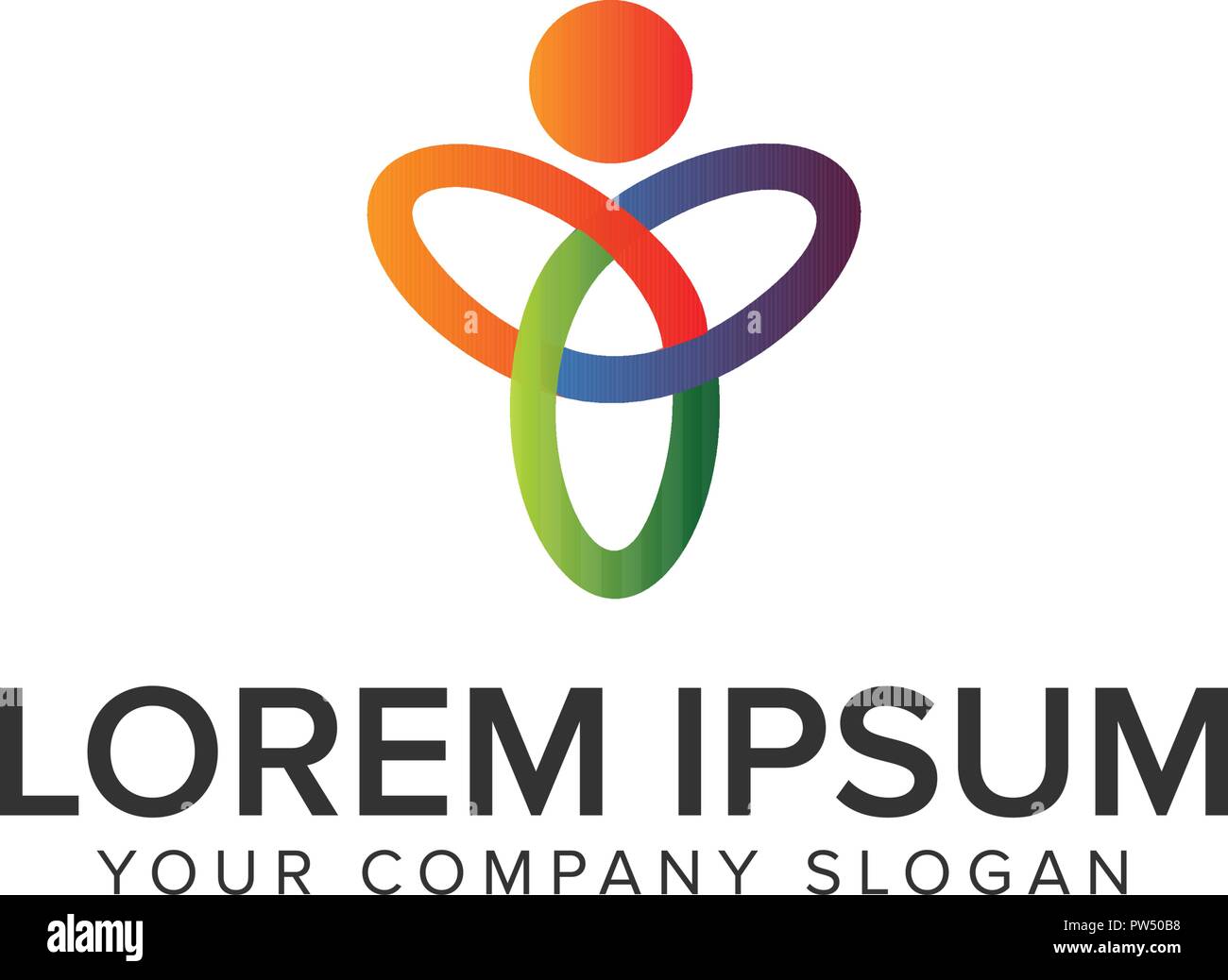 people chain logo design concept template. fully editable vector Stock ...