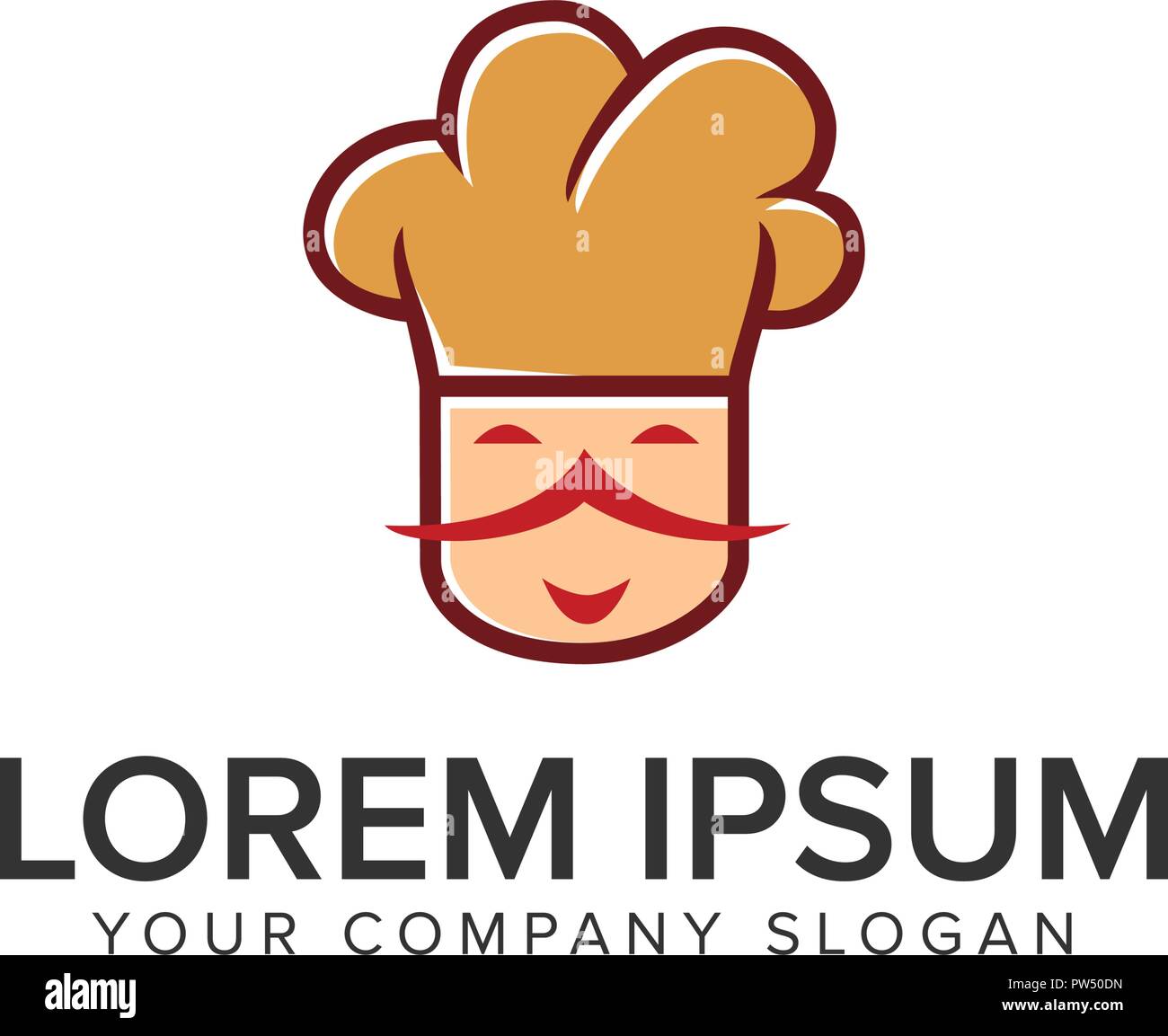 chef smile design concept template. fully editable vector Stock Vector ...