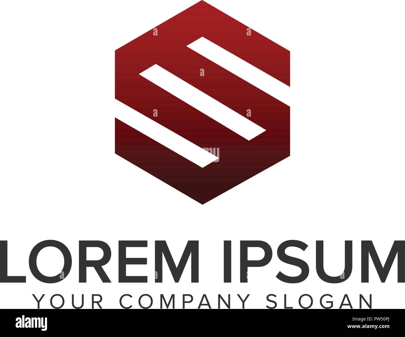 Letter S hexagonal logo design concept template. fully editable vector ...