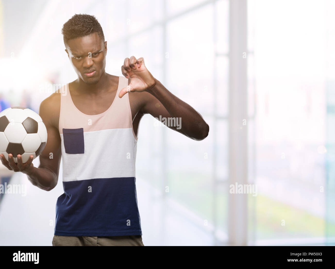 Angry american football player hi-res stock photography and images - Alamy