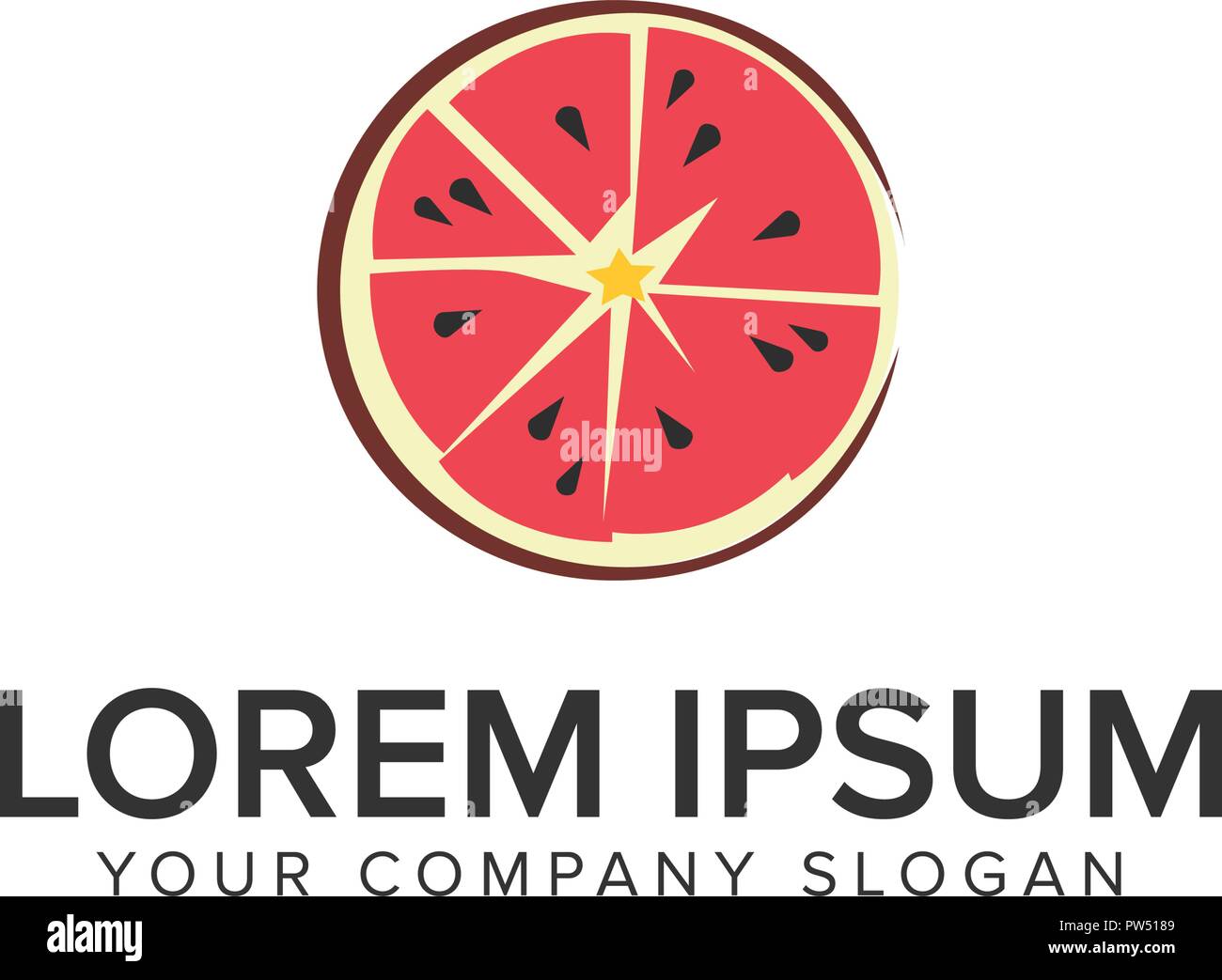 watermelon logo design concept template Stock Vector Image & Art - Alamy