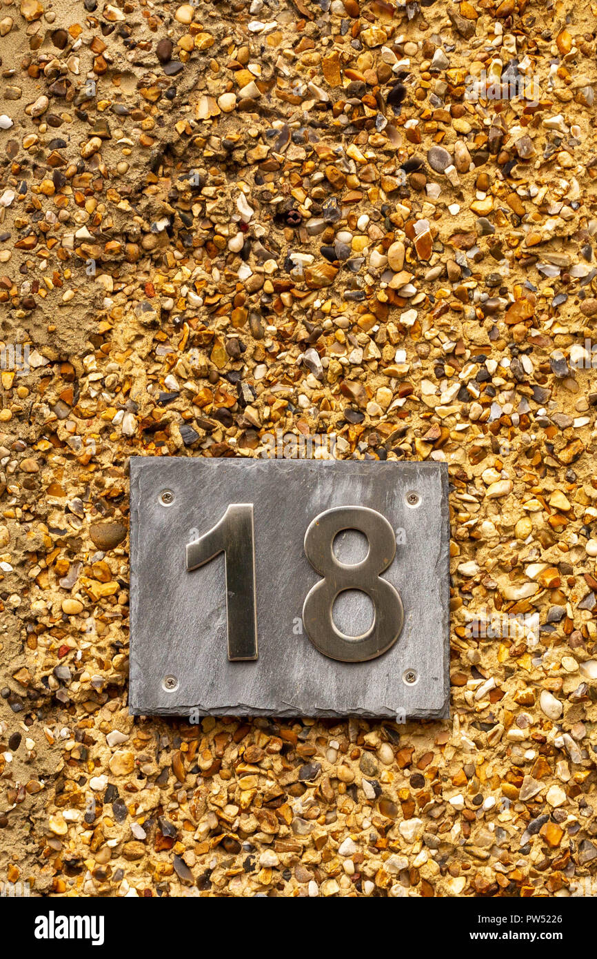 Number eighteen in a wall hi-res stock photography and images - Alamy