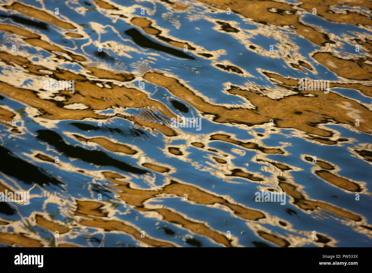 Colorful Abstract Reflections in Moving Water Stock Photo - Alamy