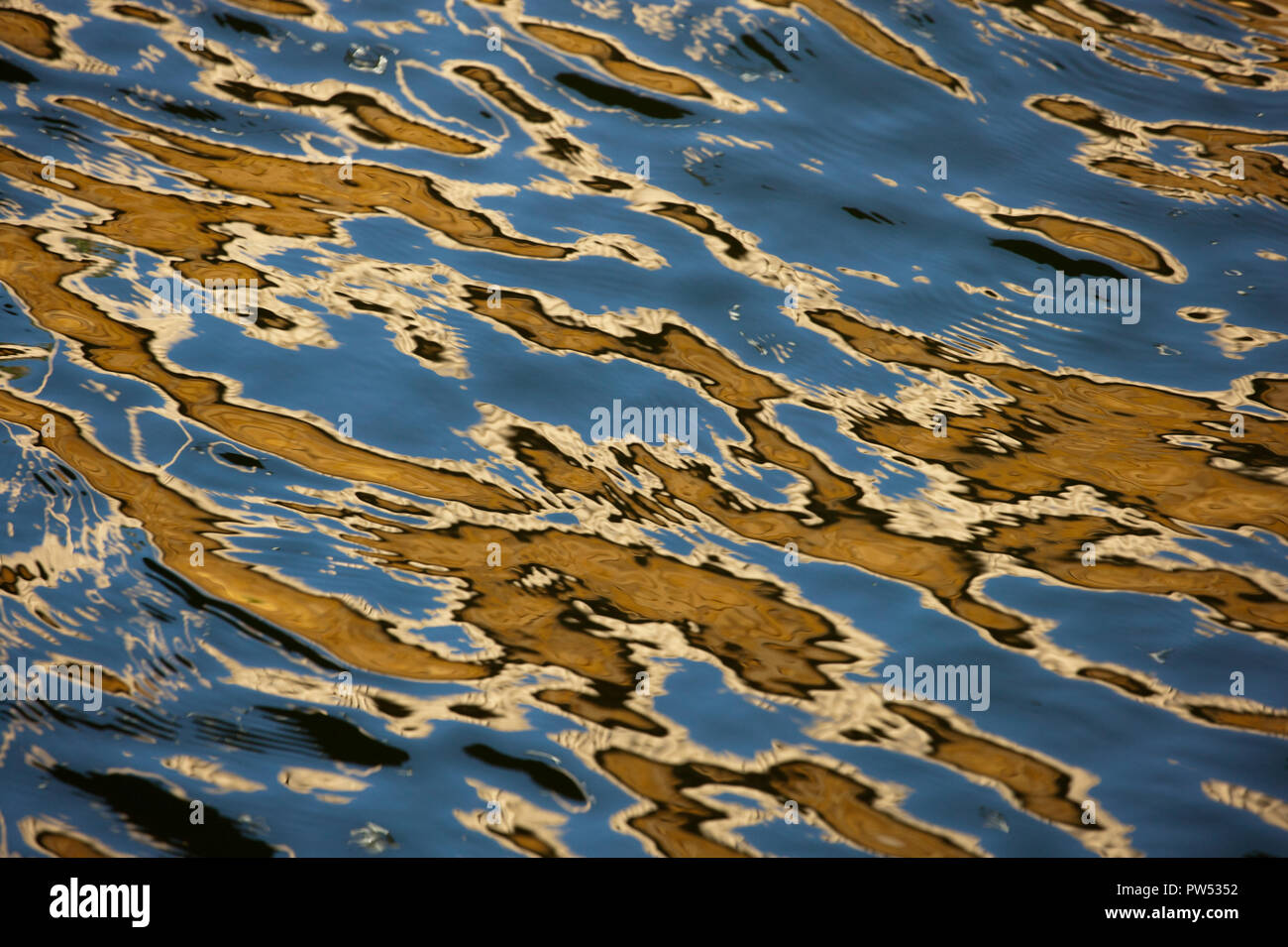 Colorful Abstract Reflections in Moving Water Stock Photo - Alamy