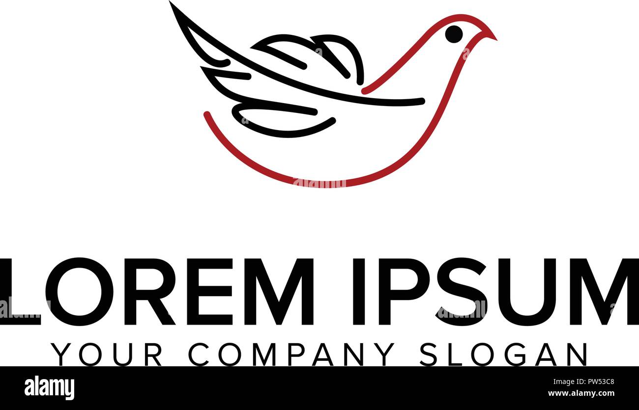 Flying bird black line Stock Vector Images - Alamy