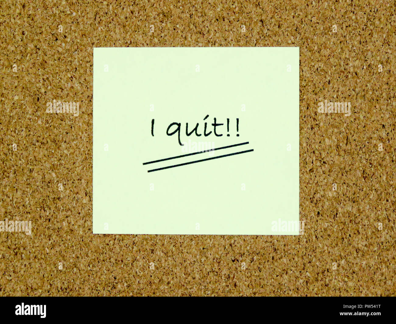 I quit hi-res stock photography and images - Alamy