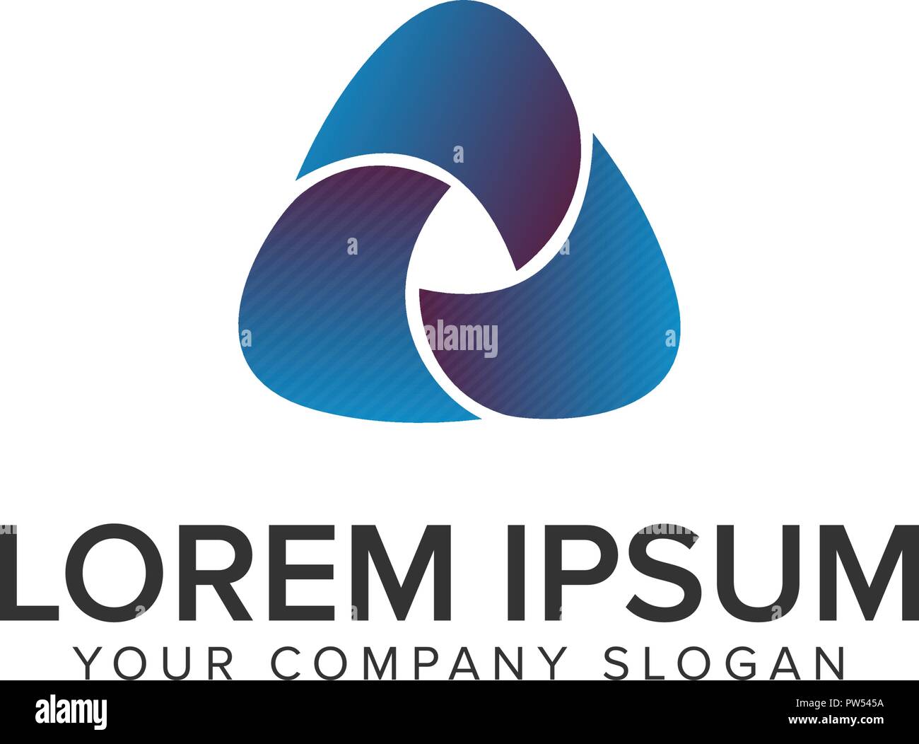 abstract triangle logo design concept template Stock Vector Image & Art ...