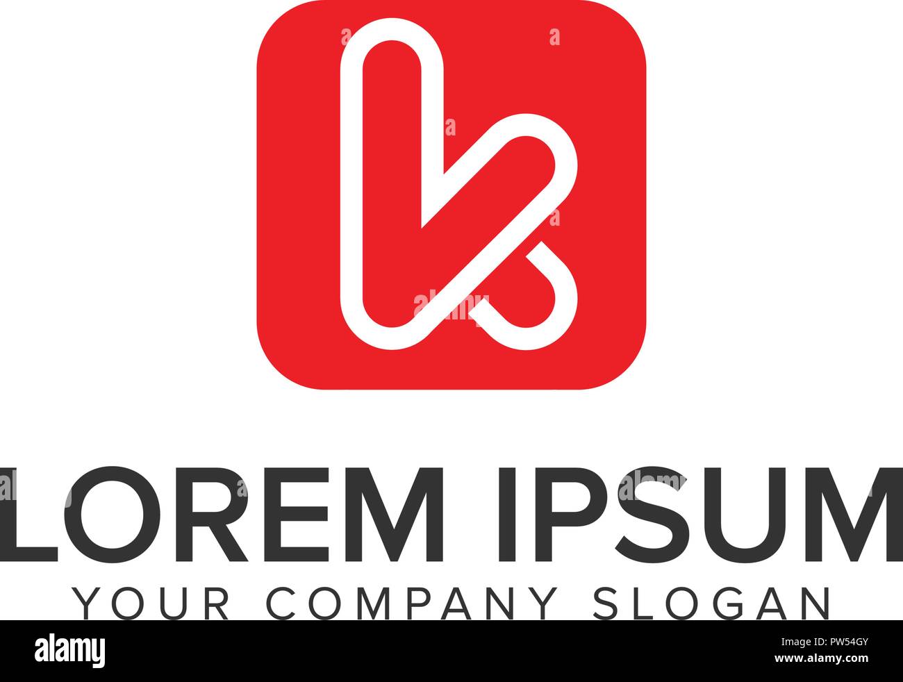 letter K minimalist logo design concept template Stock Vector Image ...