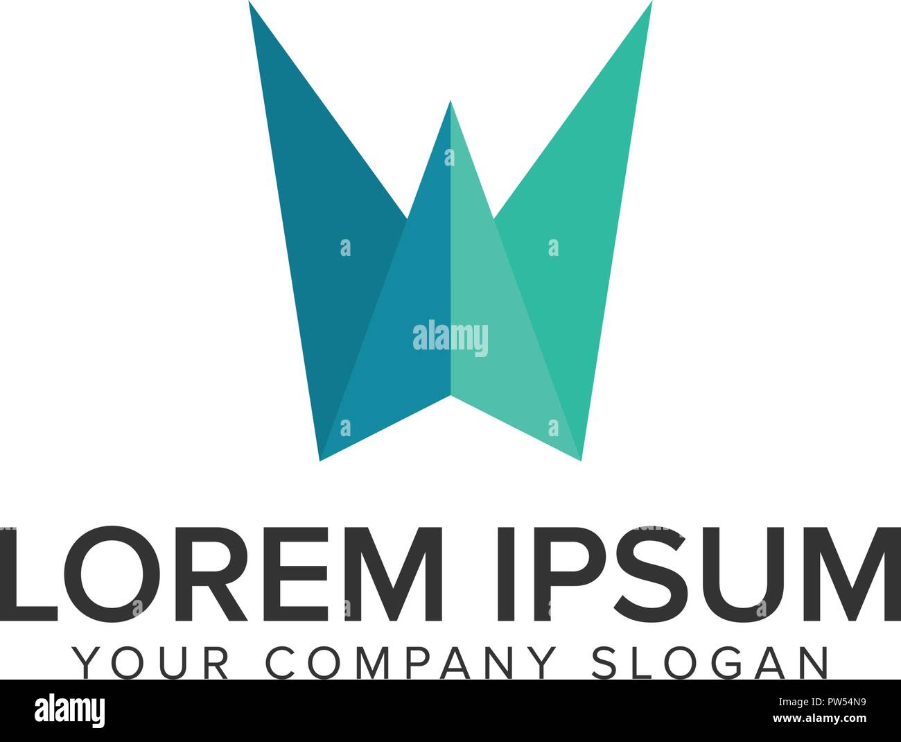 Modern creative blue letter Stock Vector Images - Alamy