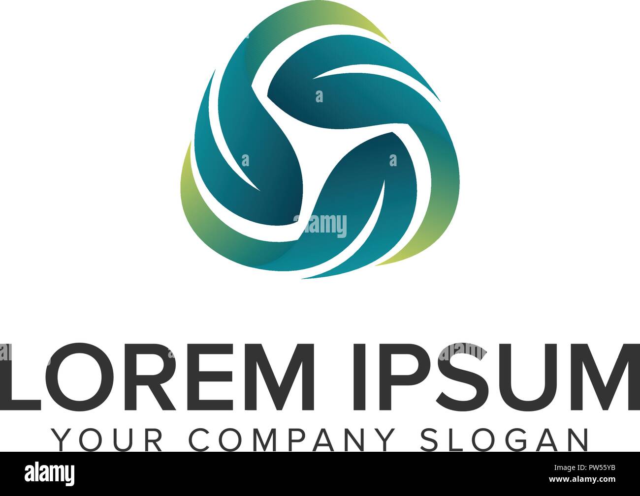 triangle leaf logo logo design concept template Stock Vector Image & Art - Alamy