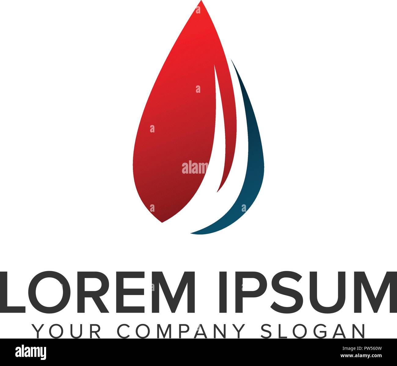 drop natural resource logo design concept template Stock Vector Image ...