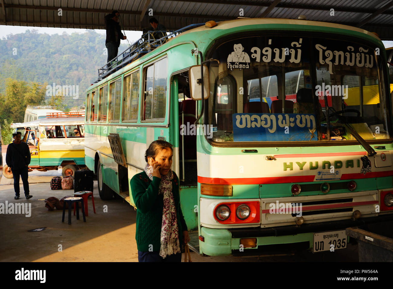 Busbahnhof, Muang Xay, Oudomxay, Laos, Asien Stock Photo - Alamy