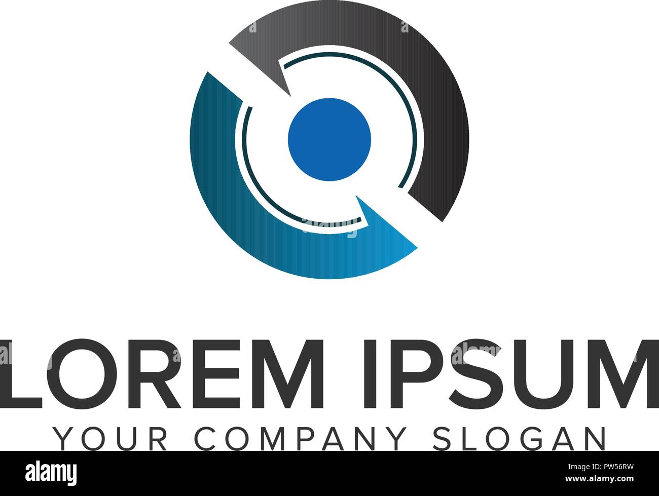 Rotation circle logo design concept template Stock Vector Image & Art ...