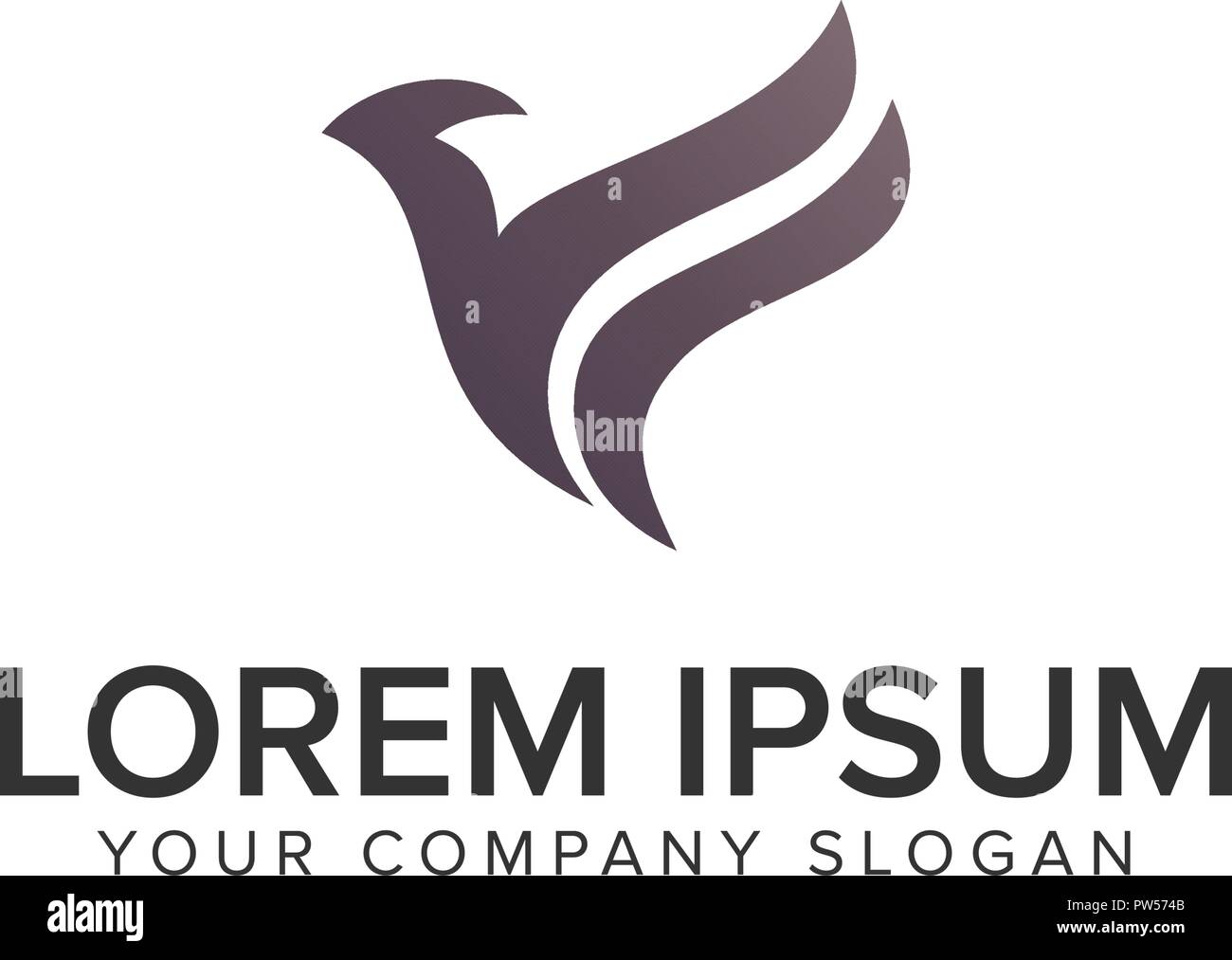 Bird letter logo icon hi-res stock photography and images - Alamy