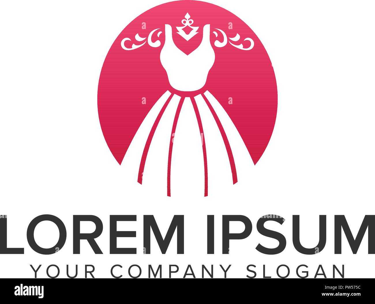 fashion drees beauty logo design concept template Stock Vector Image ...