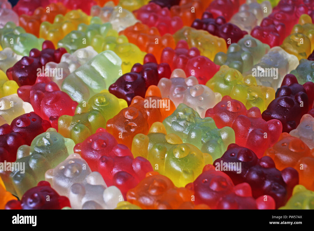 Gummy bear background. Gummy bears as texture. Gum bear candy colorful ...
