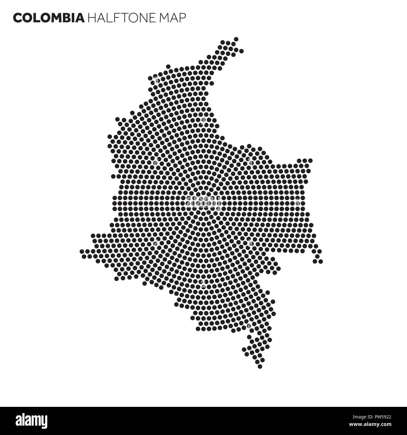 Colombia map template Cut Out Stock Images & Pictures - Alamy