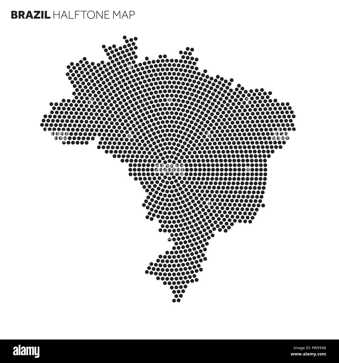 Brazil dot map country hi-res stock photography and images - Alamy