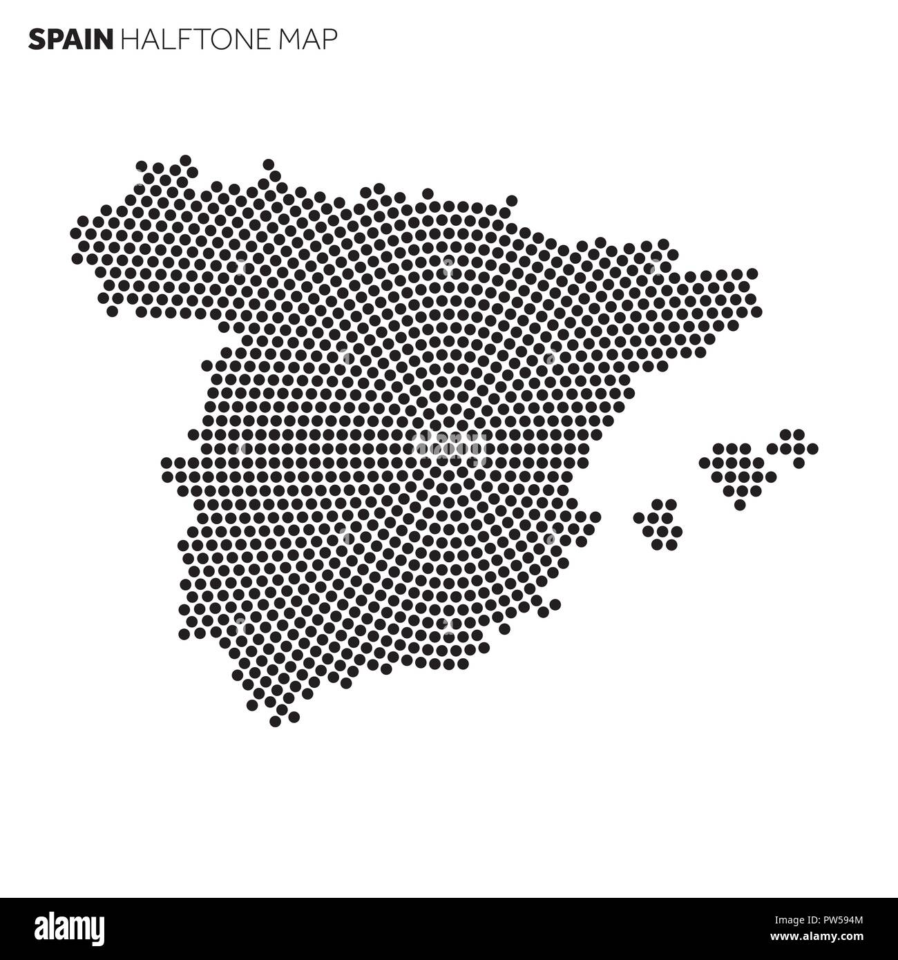 Europe map radial dot pattern hi-res stock photography and images - Alamy