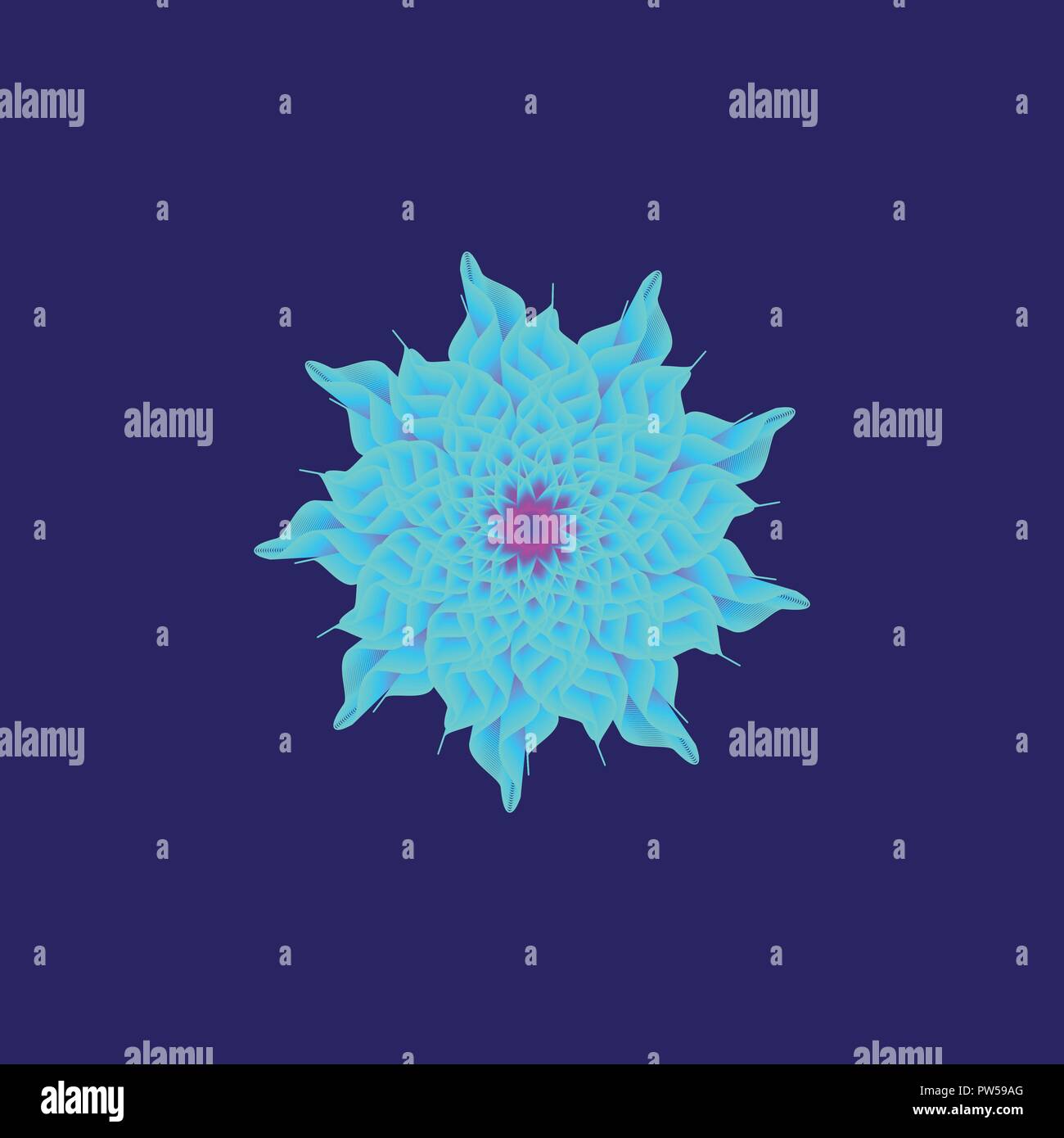 Blue abstract flower. Vector. Blue background Stock Vector Image & Art ...