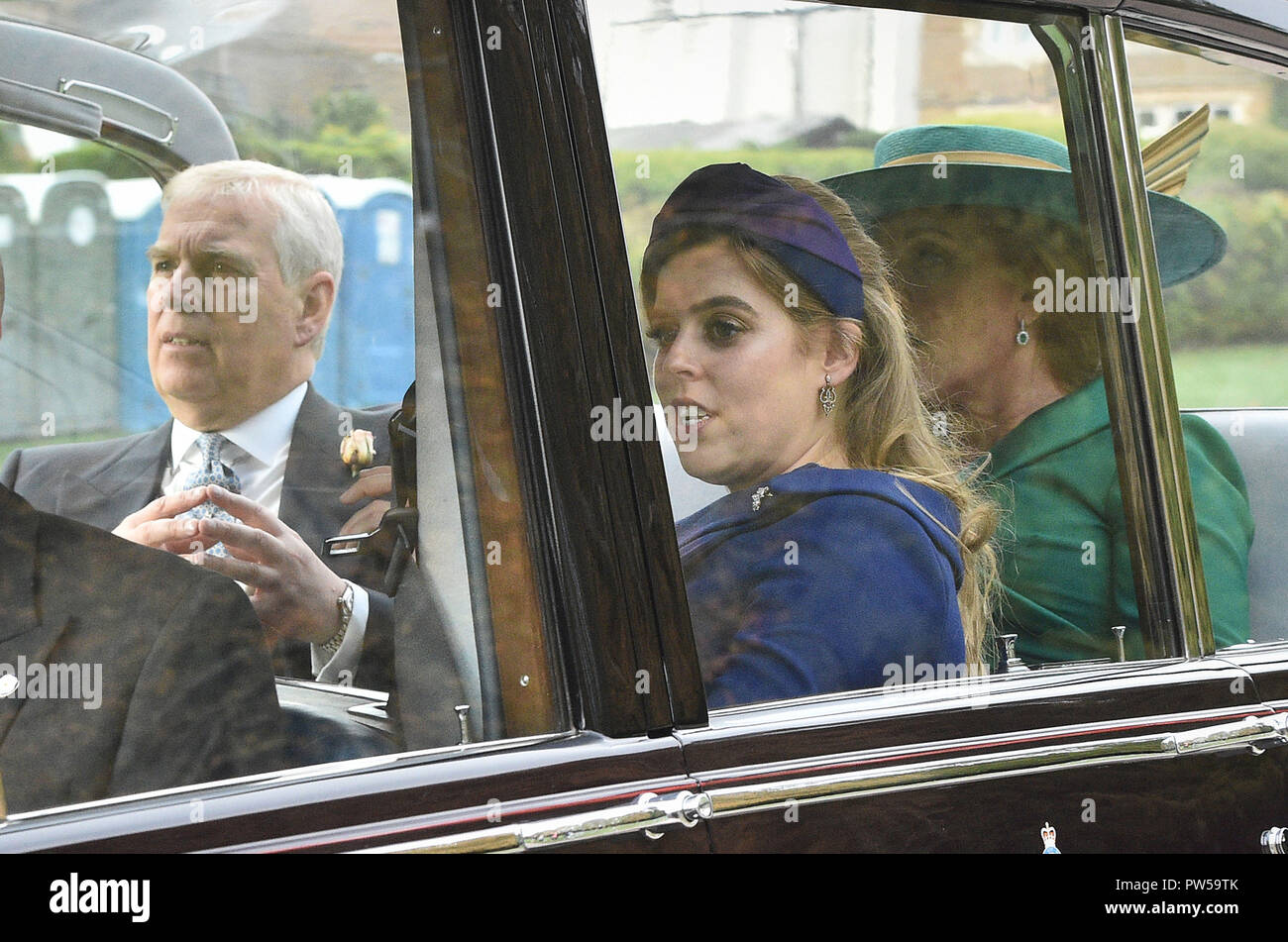 The Duke of York, Princess Beatrice and Sarah, Duchess of York leaving ...