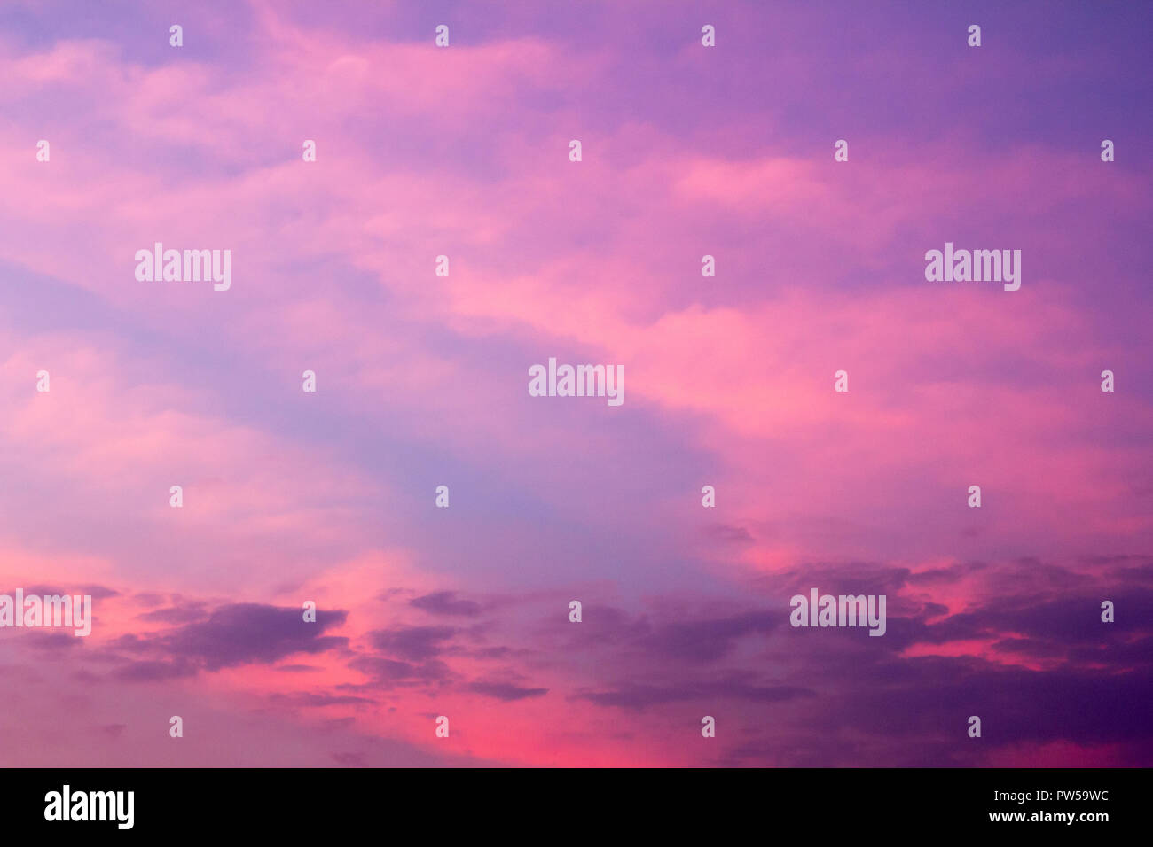 Sky background in twilight period with pink and violet color Stock ...