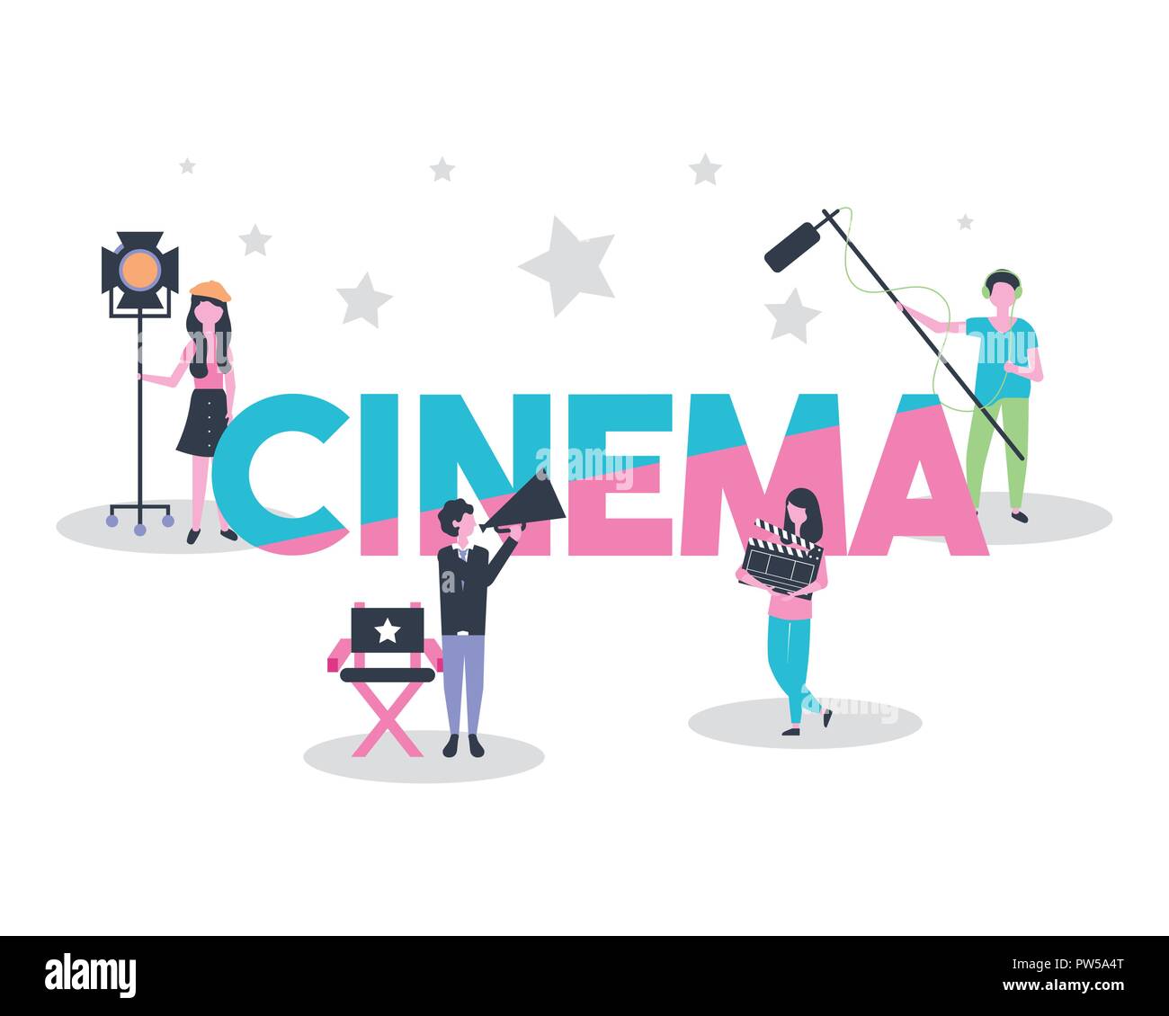 movie people production Stock Vector Image & Art - Alamy