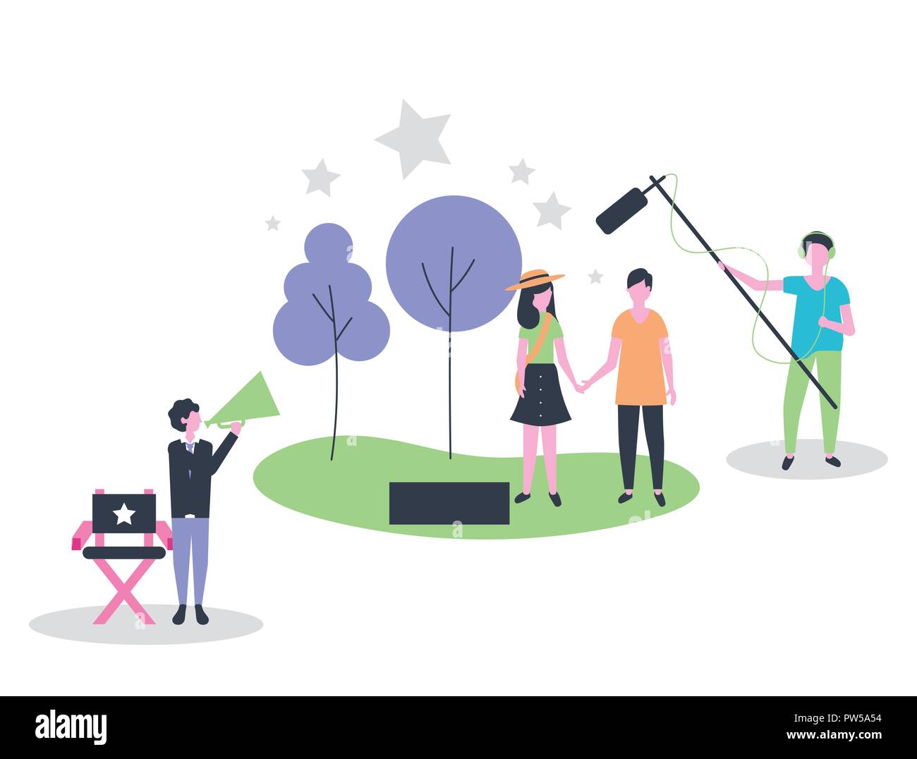 Film scenography Stock Vector Images - Alamy