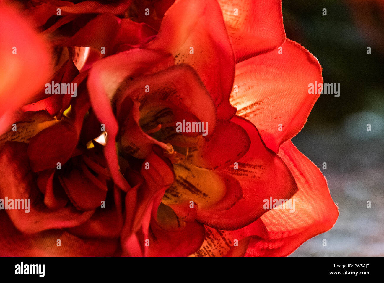 Artificial red flowers Stock Photo - Alamy