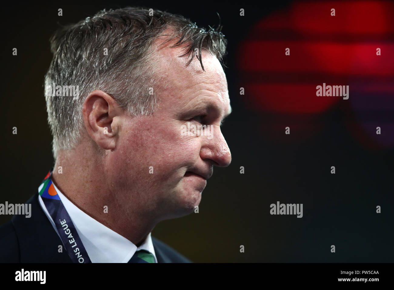 Northern Ireland manager Michael O'Neill during the UEFA Nations League ...