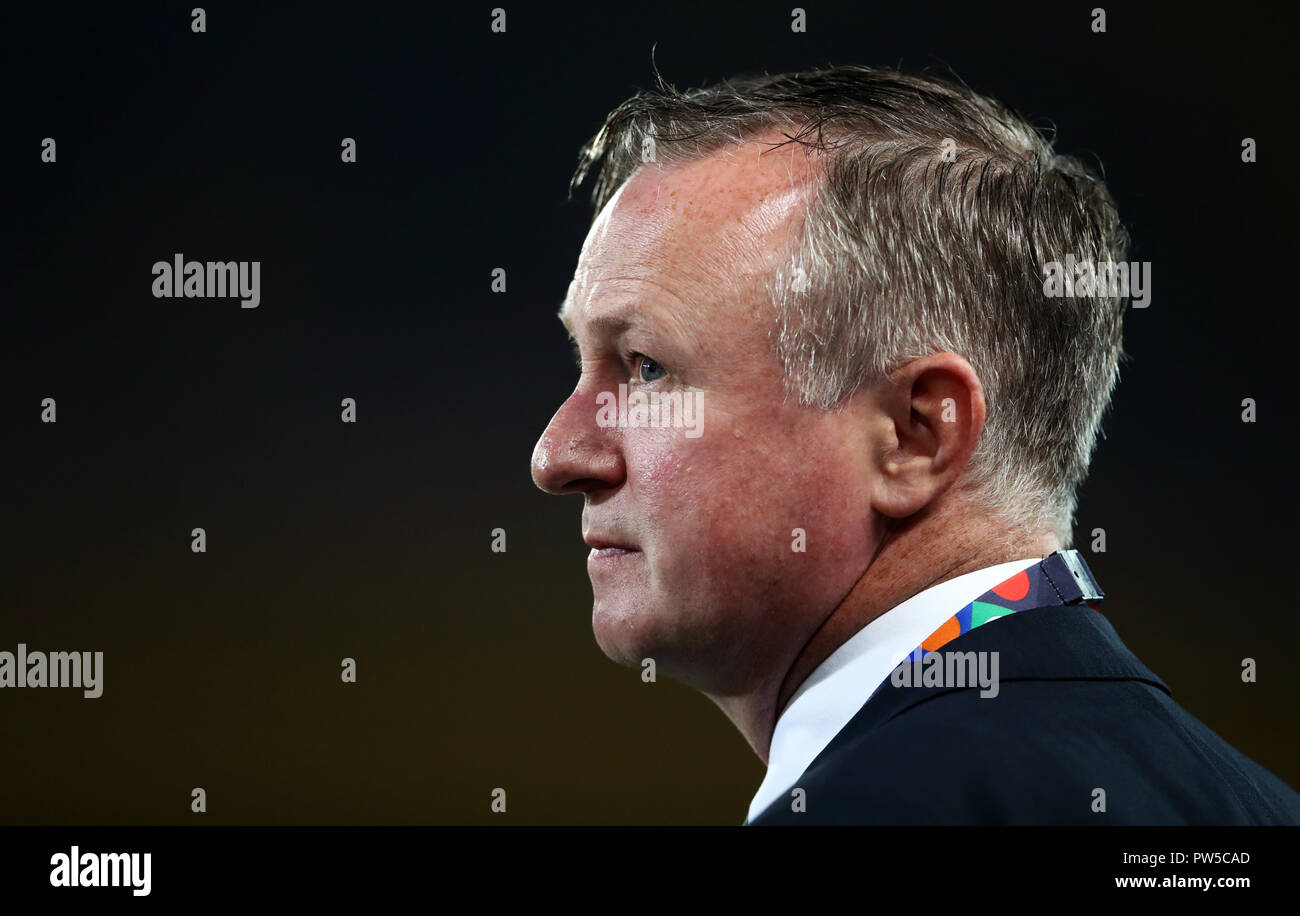 Northern Ireland manager Michael O'Neill during the UEFA Nations League ...