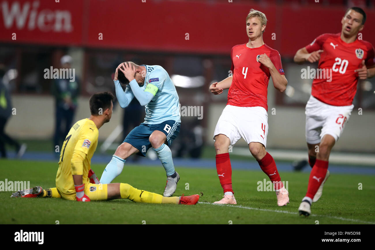 Northern Ireland's Steven Davis reacts after a missed chance during the ...