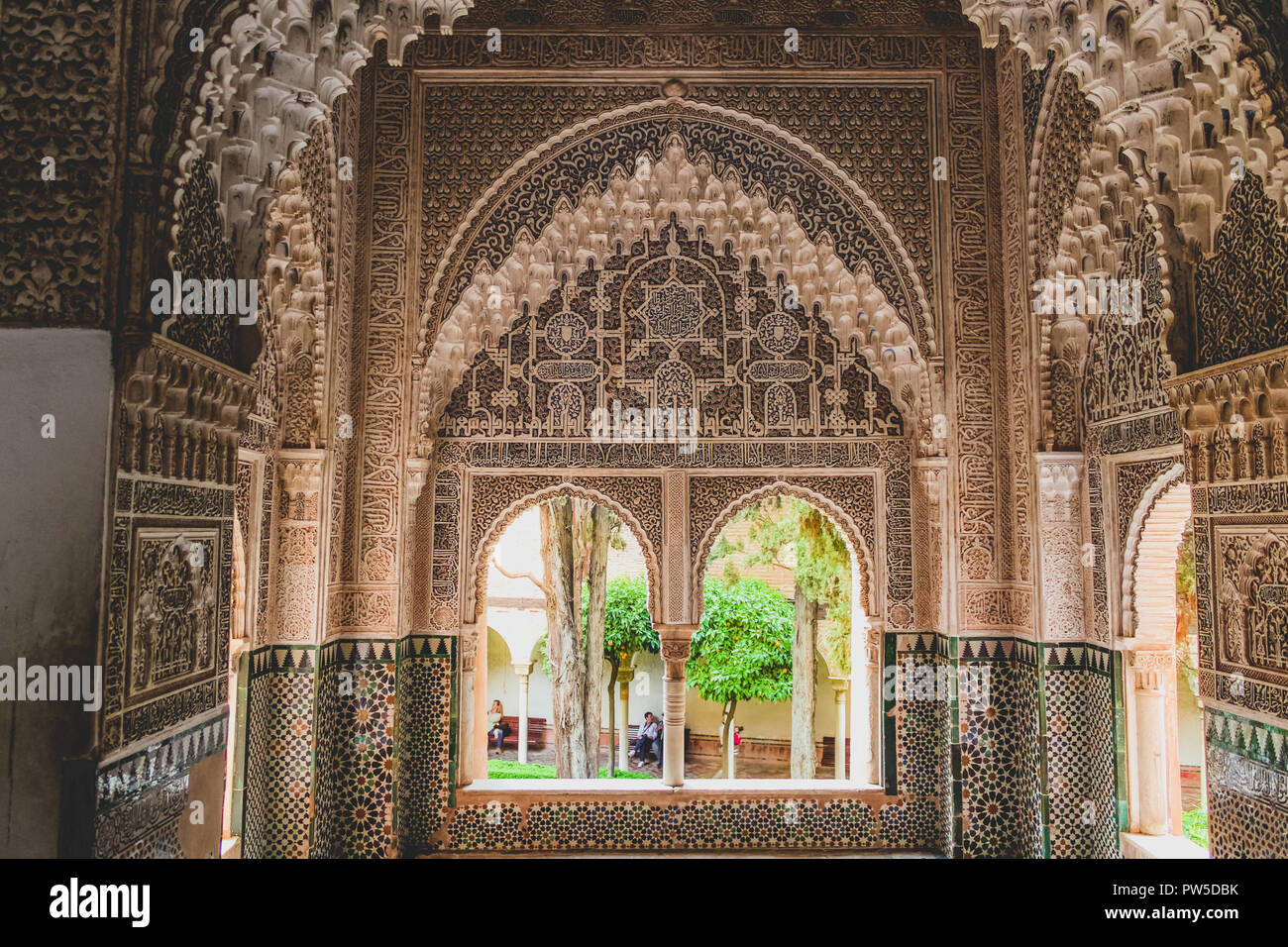 Intricate sculpted window details of moorish arabian origin / influence ...
