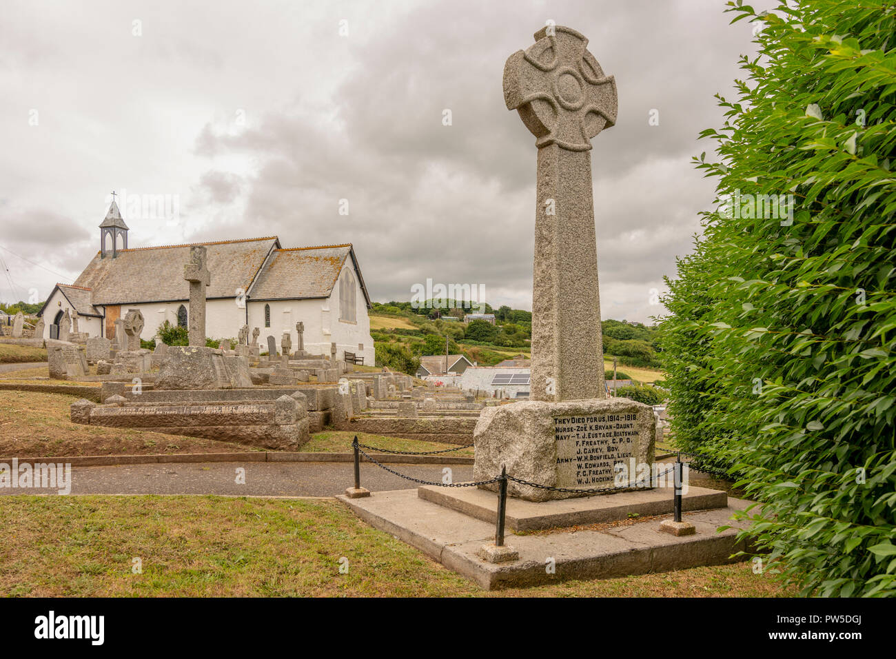 Coverack War Memorial - Coverack, Lizard Peninsular, Cornwall, south ...