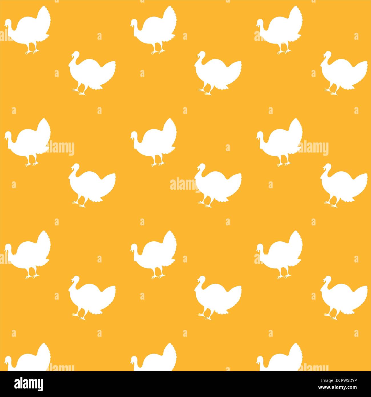 happy thanksgiving turkeys yellow background vector illustration Stock ...