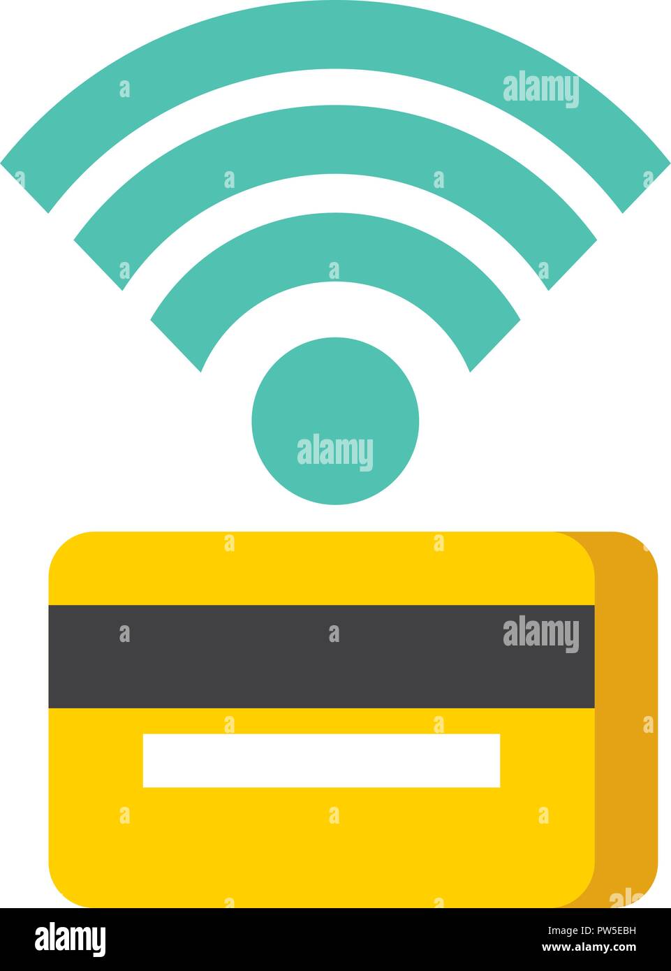 bank card credit signal nfc payment vector illustration Stock Vector ...