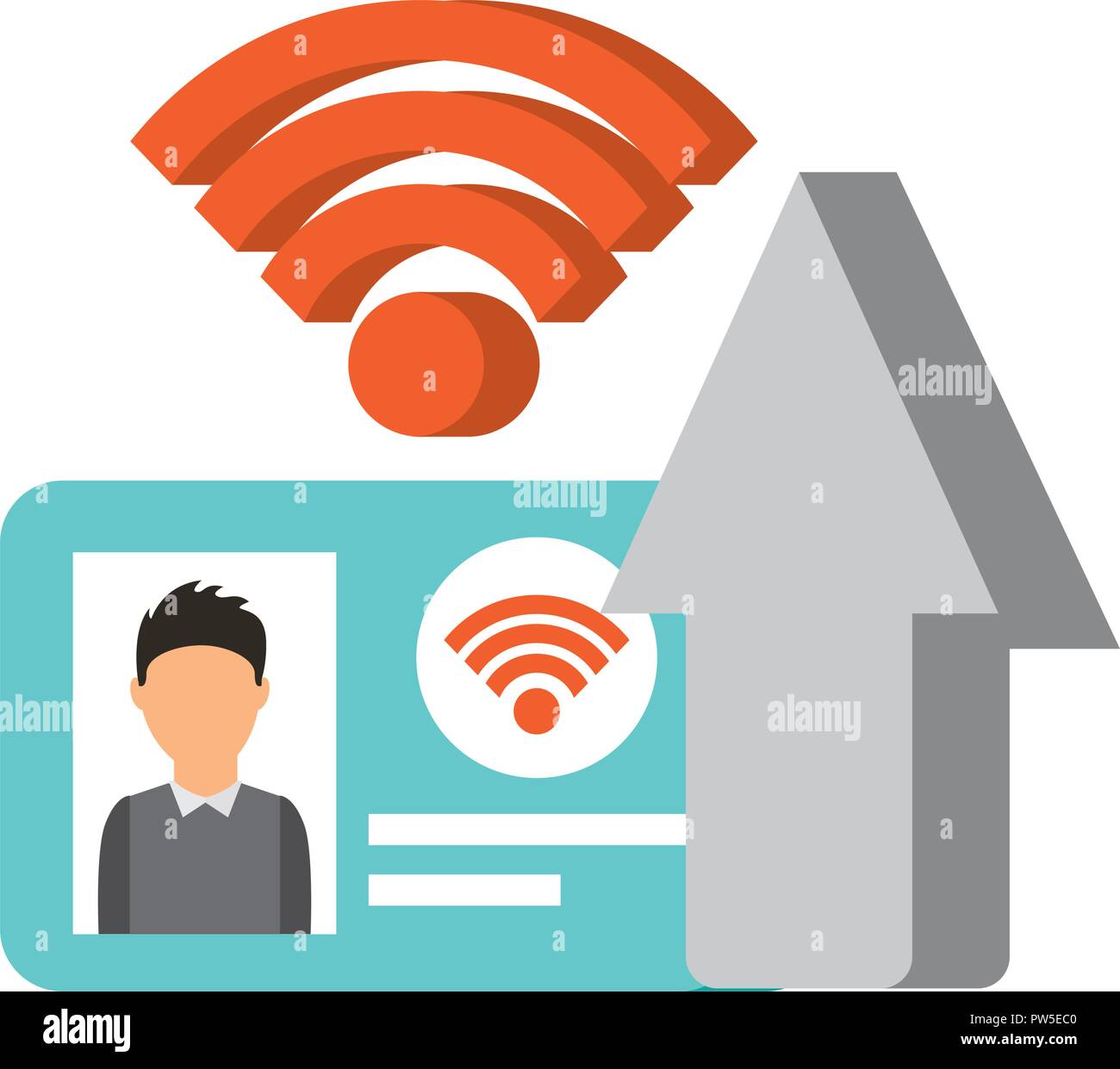 card wireless transaction technology nfc payment vector illustration ...